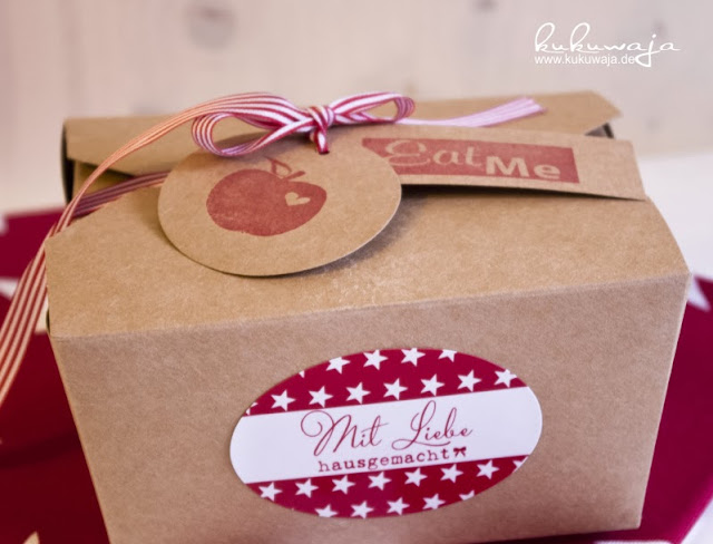 scandiliebe by kukuwaja: Homemade Apfelmus + Apfelkeksverpackung in Rot ...