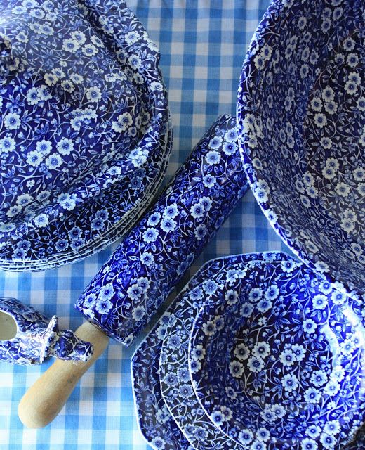 Hydrangea Hill Cottage: Blue Calico by Burleigh