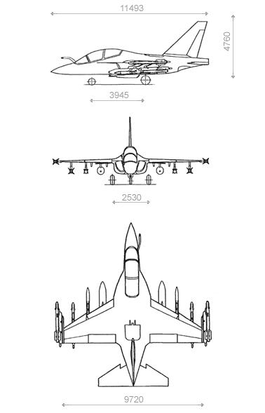 The Warbird's Nest: Orthographic Projection of YAK-130