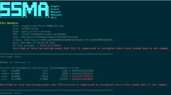 A Simple Static Malware Analyzer SSMA Tool Written in Python 3 ...