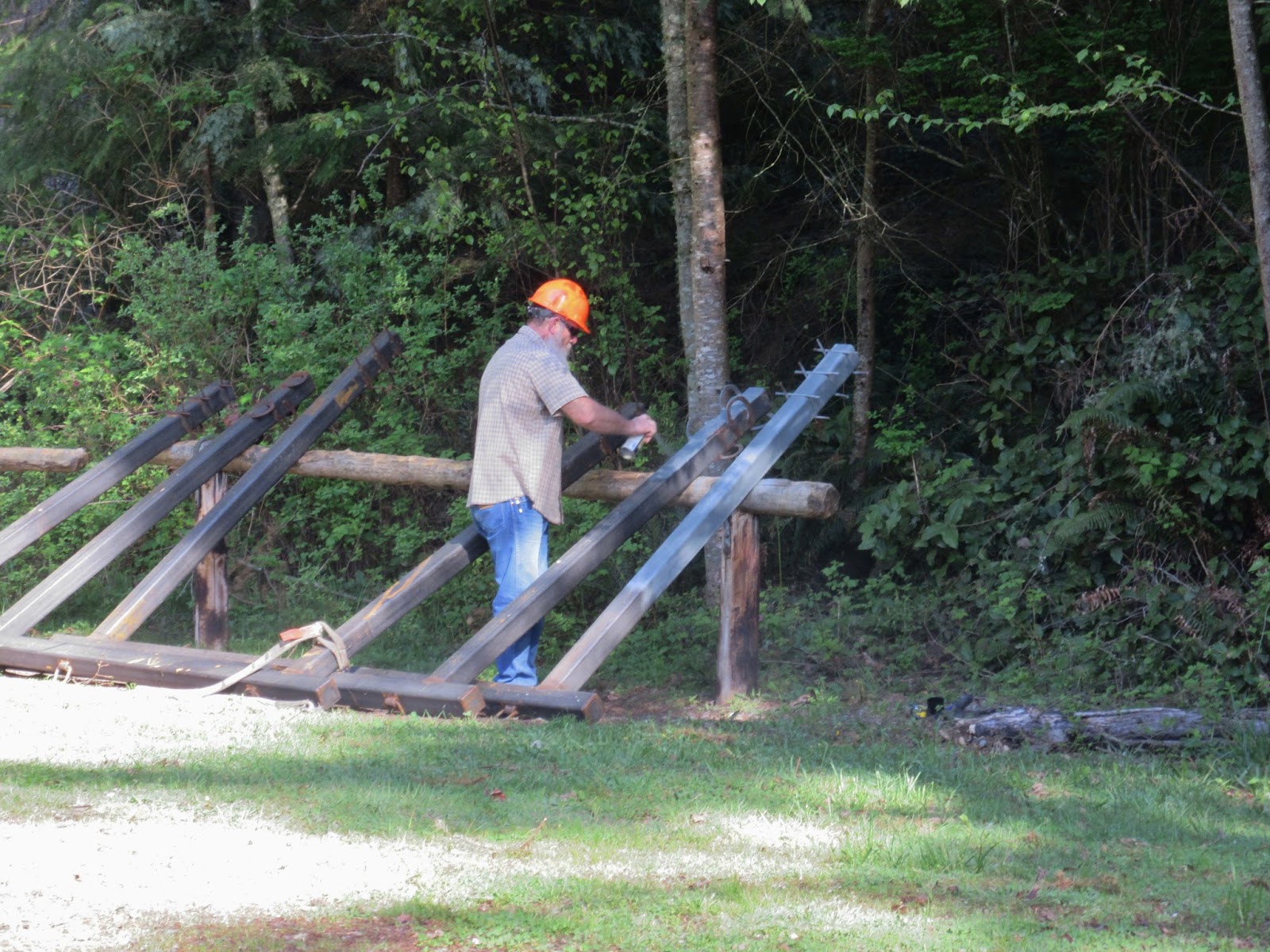 The Hoge Homestead ~: New Hitching Rails at Bracken!