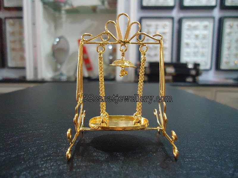 Gold Harathi Plate, Bowls and Kunukuma Barine 2 - Jewellery Designs