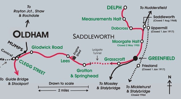 .: Delph to Oldham branch 'The Delph Donkey'