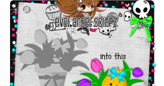 EvolAngelScrapz: Chick Flower 2 Template
