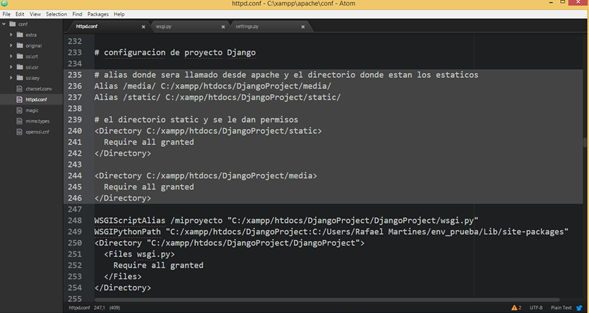 Cómo ejecutar Django con mod_wsgi y Apache en un entorno virtual Python sobre Windows 8.1 ...