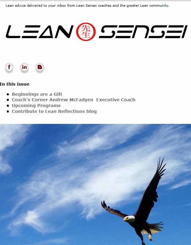 Lean Reflections: Lean Sensei's Newsletter Released!