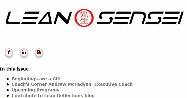 Lean Reflections: Lean Sensei's Newsletter Released!