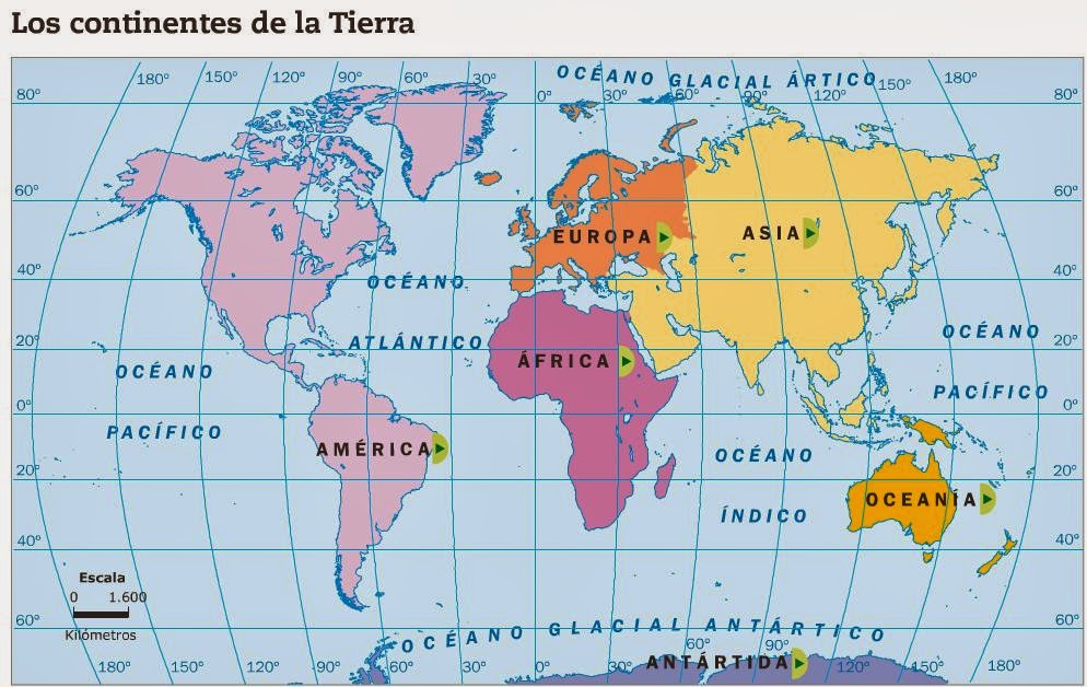 Taller del geógrafo: Continenetes y océanos