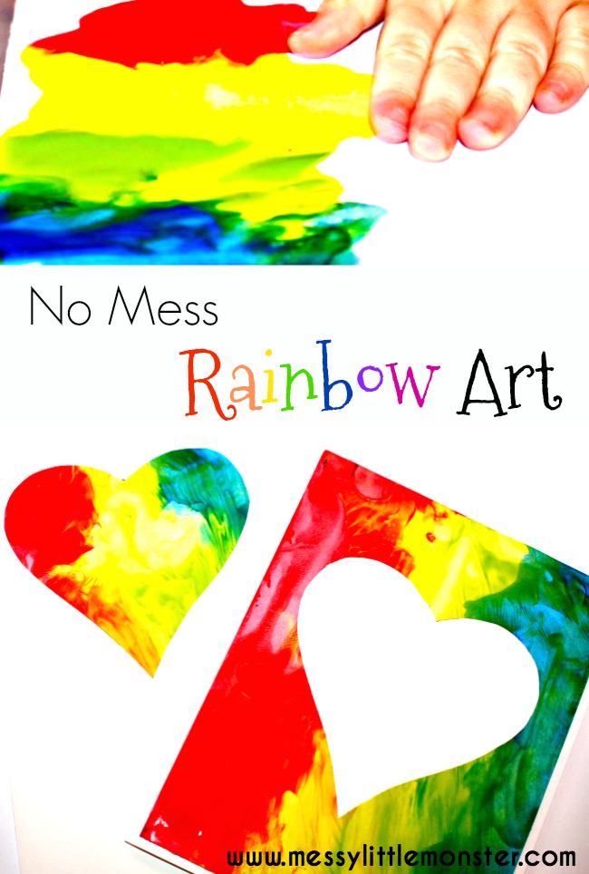 No Mess Rainbow Art - Messy Little Monster