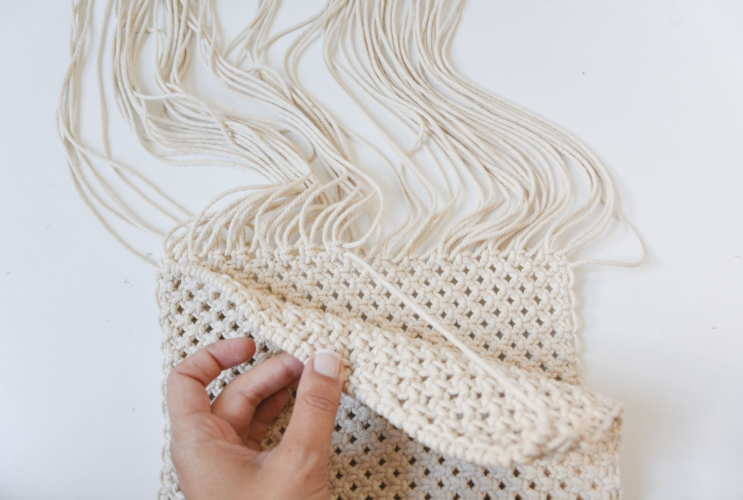 Cómo hacer un bolso de macramé paso a paso - Dibujos de Colores