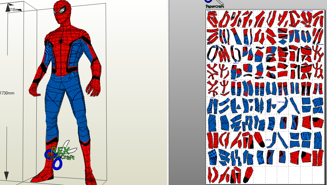 Rex Papercraft's BOX: Spiderman Life size Papercraft