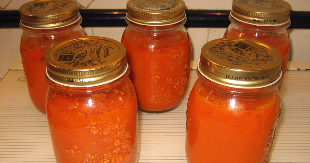 Il mondo di Luvi: VASI di salsa di pomodoro con verdure, ristretta