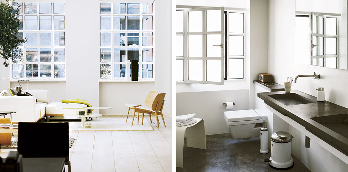 {BLACK. WHITE. YELLOW.}: Danish Loft Apartment