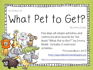 A special kind of class: What Pet to Get? and a freebie