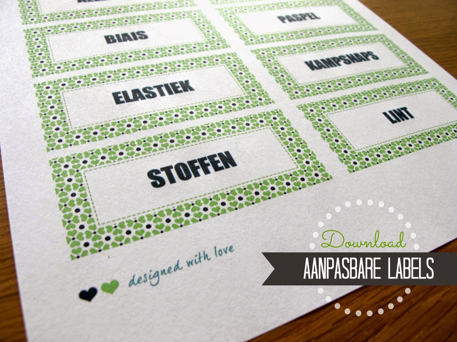 Pieke Wieke: Maak het zelf: aanpasbare labels