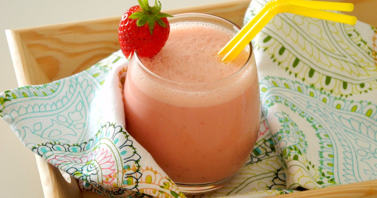 O Meu Tempero: Batido leve de morangos e kefir