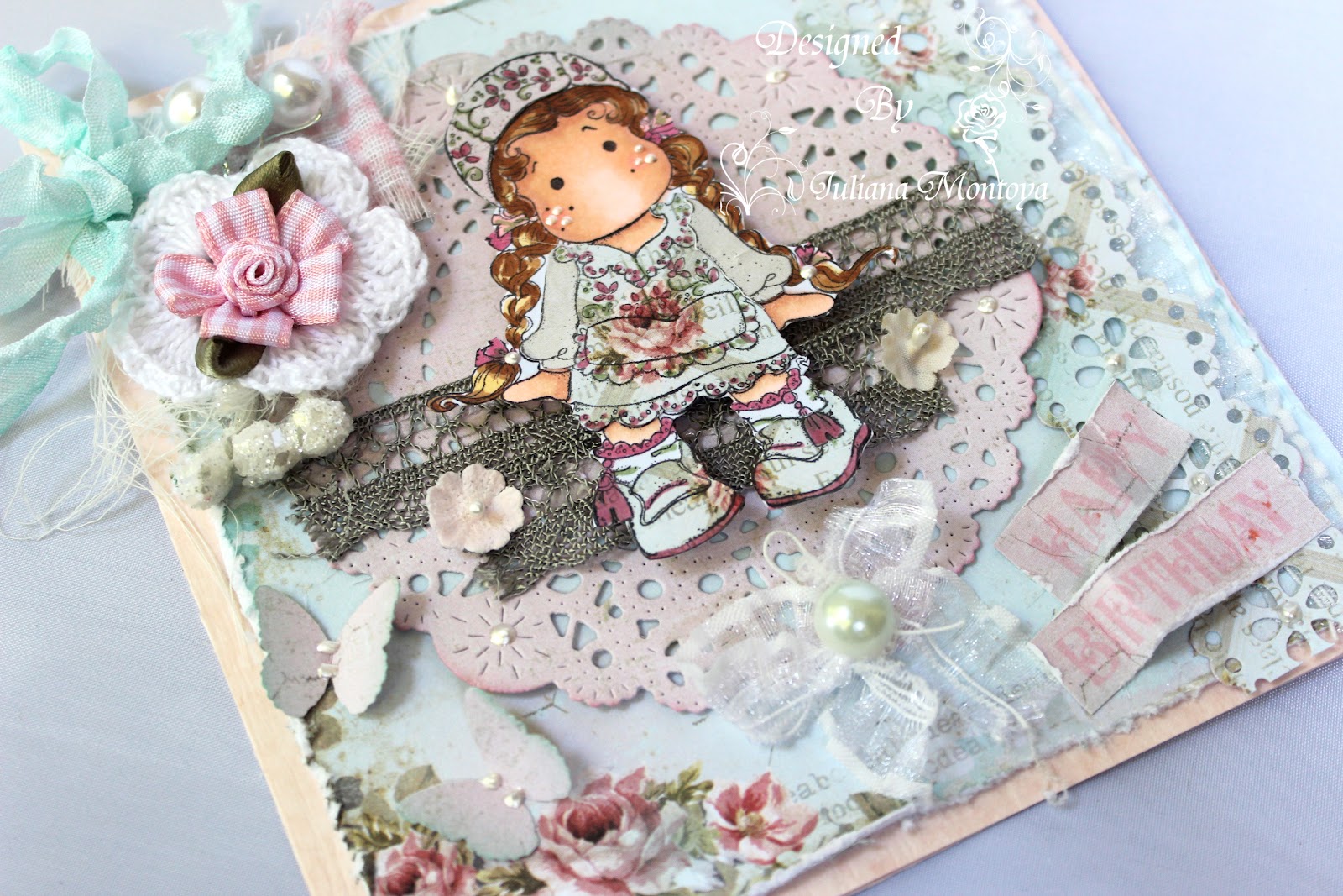 ShabbyChicJCouture : Matilda Birthday Card & Hanging Sign