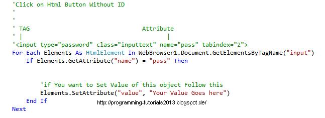 .NET Programming Heaven: VIsual Basic.Net - Click Button/Set Value in ...