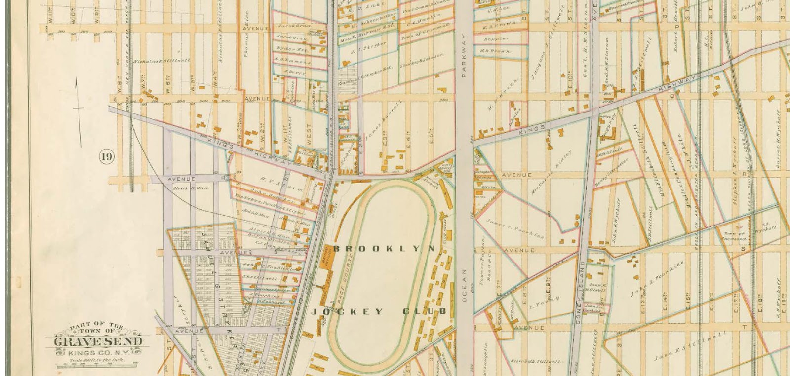 Streetcars and Spatial Analysis: Gravesend Brooklyn 1890 Map Showing ...