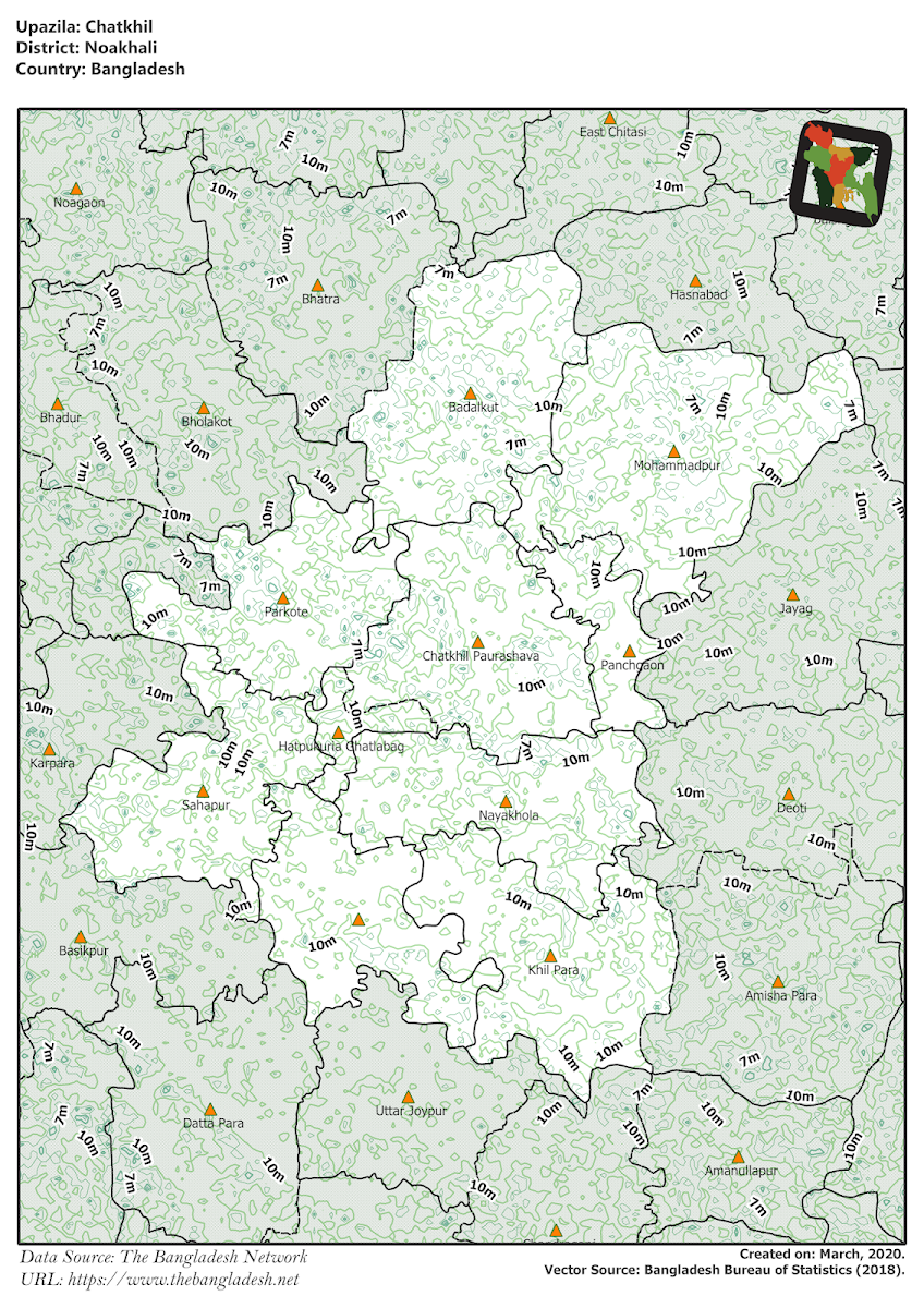 Mouza & Land Use Maps of Chatkhil Upazila, Noakhali, Bangladesh ...