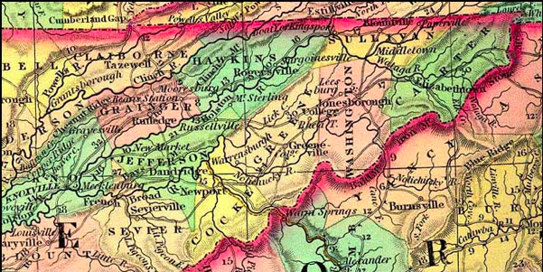 Frequent Traveler Ancestry: Early maps of East Tennessee