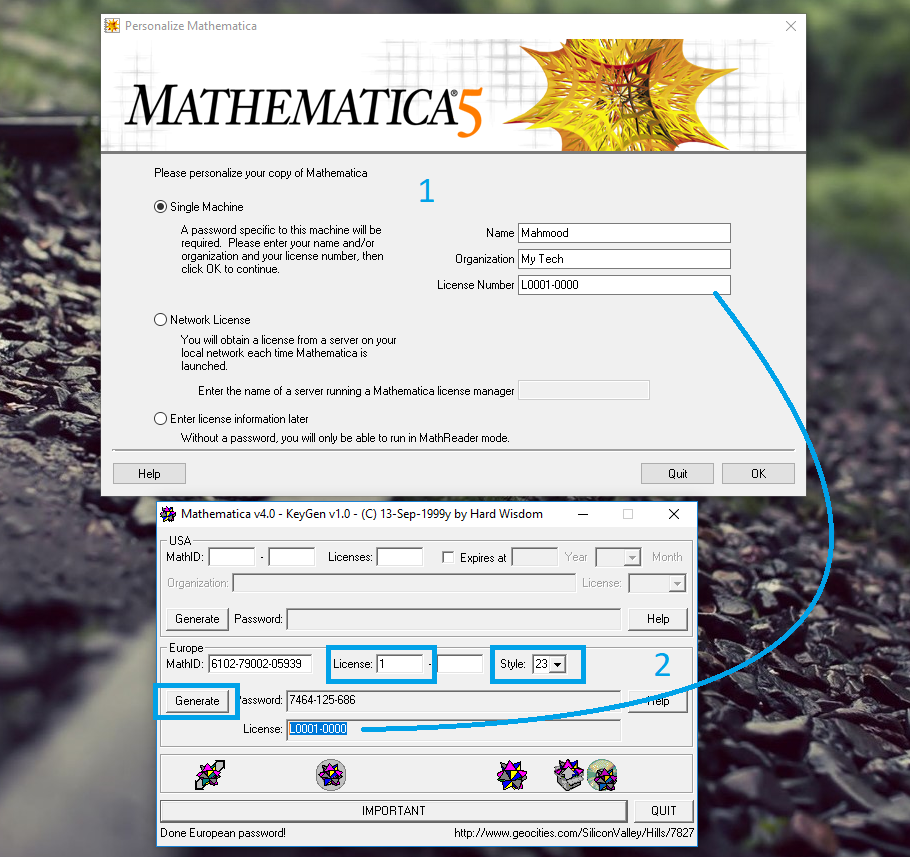ثثبيت برنامج Mathematica 5 - Math Mad