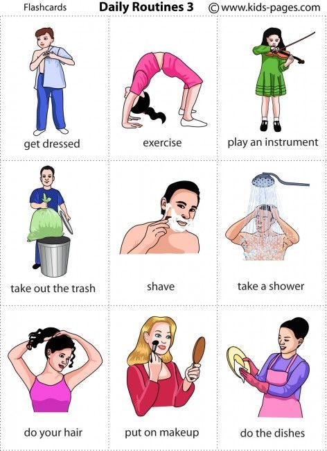 actividades diarias o rutinas diarias en ingles: rutinas diarias
