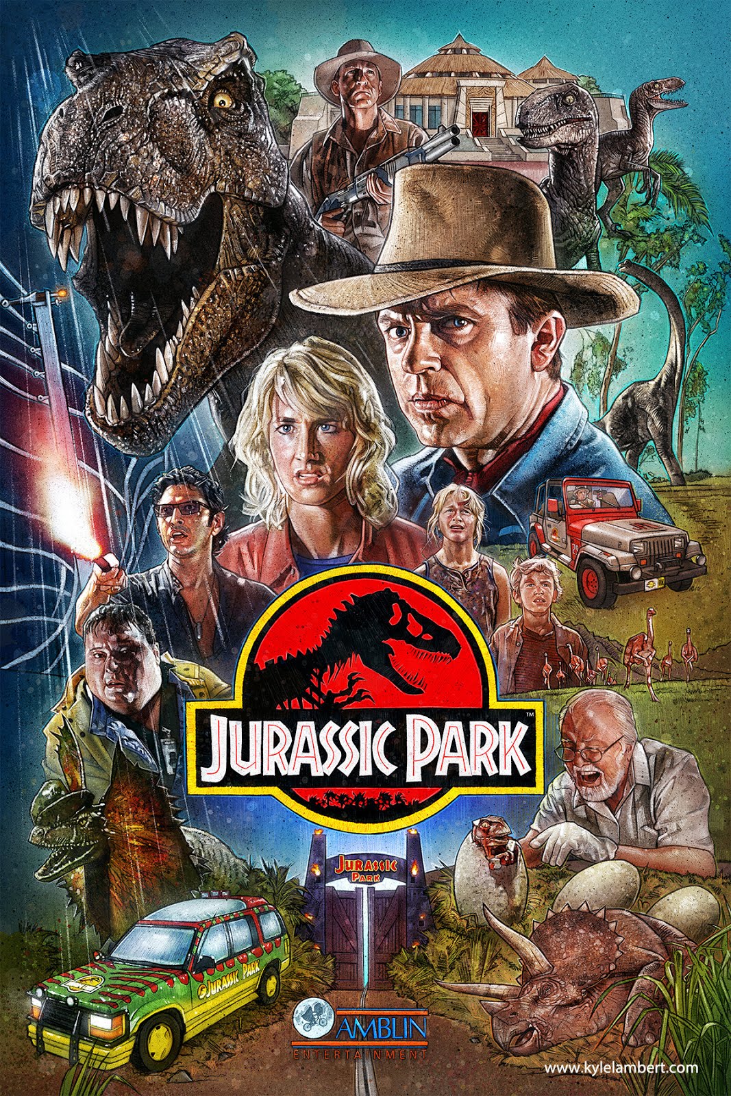 The Geeky Nerfherder Artoftheday Jurassic Park By Kyle Lambert