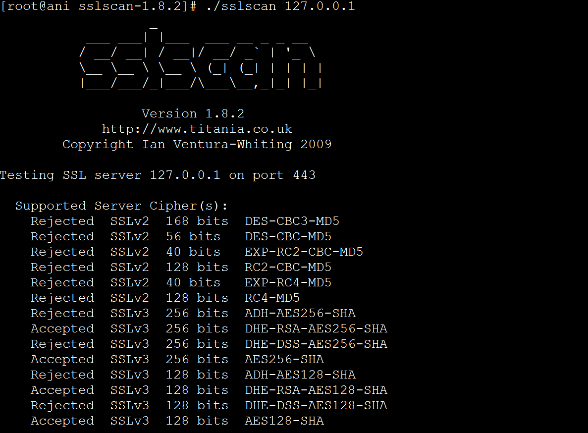 Reverse Shell: SSL/TLS cipher testing Notes and Tools