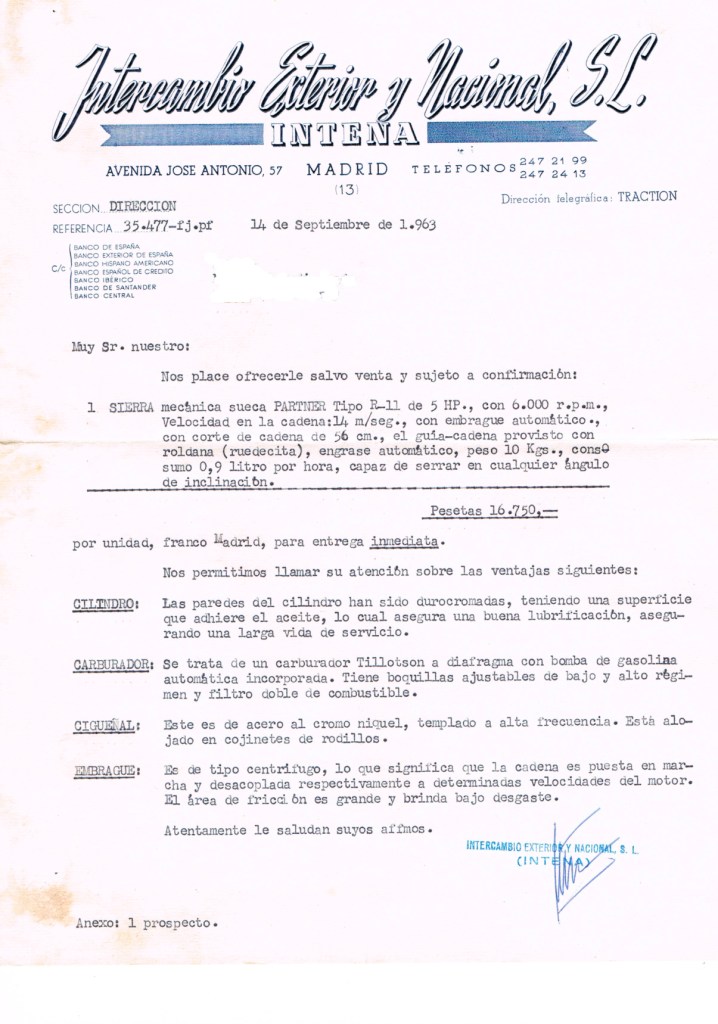 Motosierra De Colección: Folleto publicitario de la motosierra Partner ...