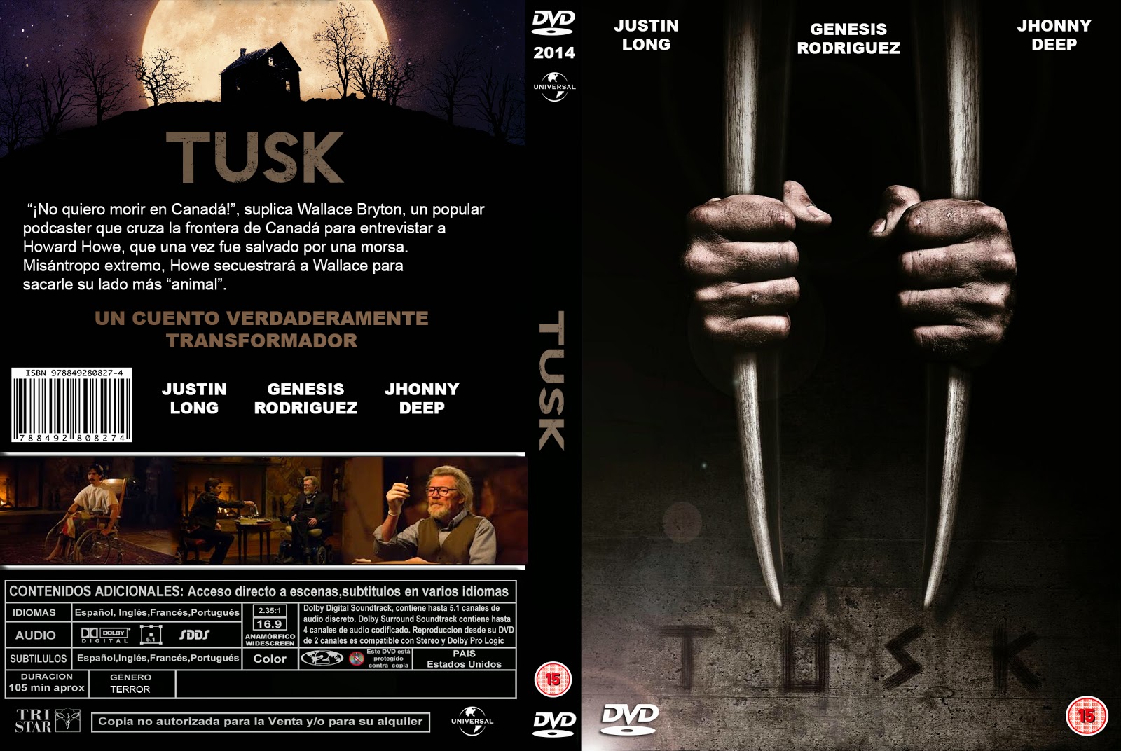 PB | DVD Cover / Caratula FREE: TUSK - DVD COVER 2014 ESPAÑOL