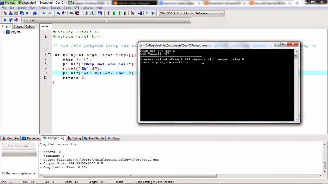 Blog Sky: Using printf() and scanf()...