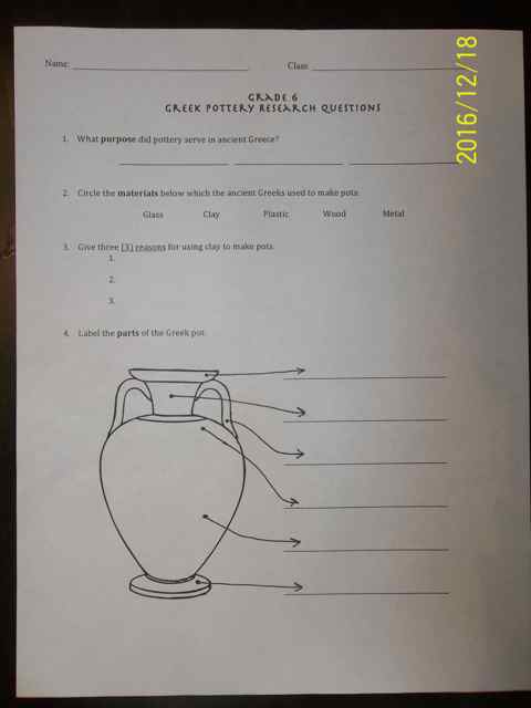 Create Art With Mrs. P!: 6th Grade Greek Pottery (Traditional and Modern)