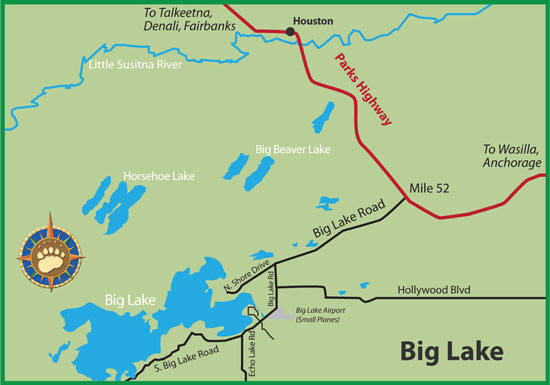 Maps of Alaska Roads By Bearfoot Guides: Map Of Big Lake Alaska On The ...