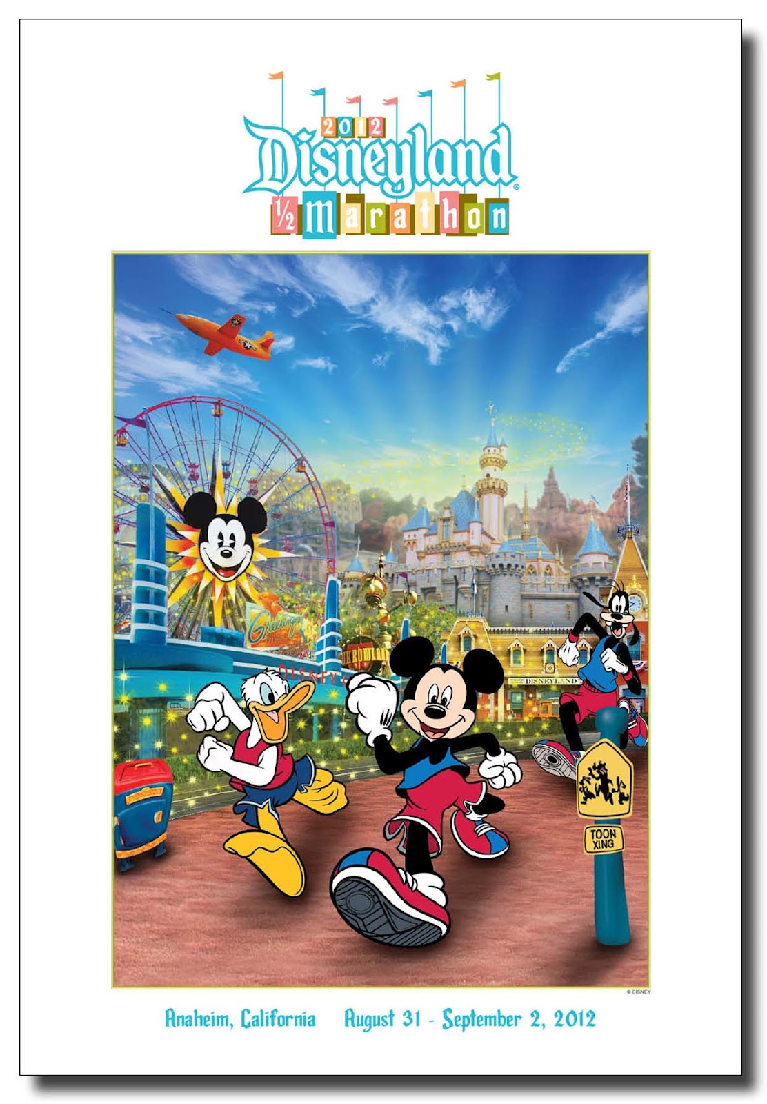 The Unlikely Competitor: Free Disneyland Half Marathon Poster