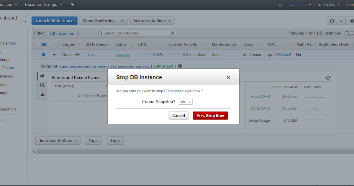 Deep Data Mining Blog Stop Amazon Rds Oracle Instance 8984
