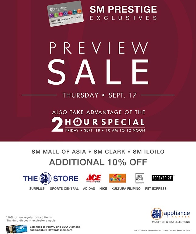 Manila Shopper: SM Stores' 3-day SALE: Sept 18-20 2015