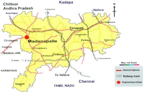 Chittoor District Mandals Map