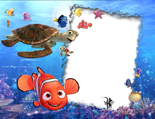 Marco para fotos gratis de vacaciones. Con Nemo y sus amigos | Photo Frames