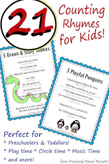 21 Counting Rhymes for Kids Ebook {Perfect for Toddlers & Preschoolers ...