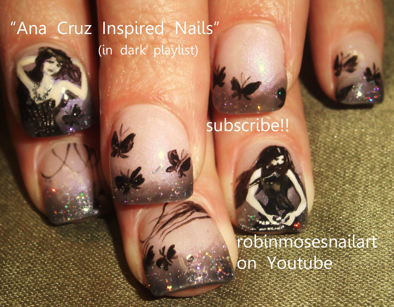 Nail Art by Robin Moses: "ana cruz inspired nail art" "cute halloween ...
