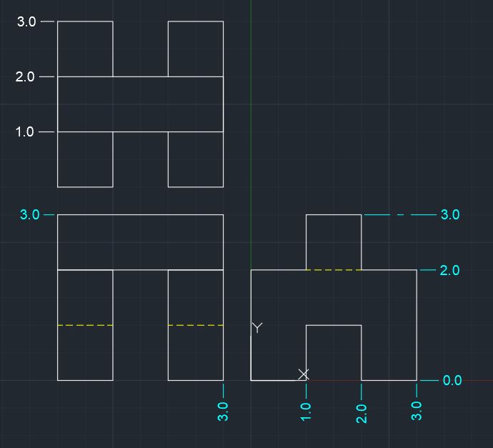 ENGR 1304: Example Cube Orthographic Projection
