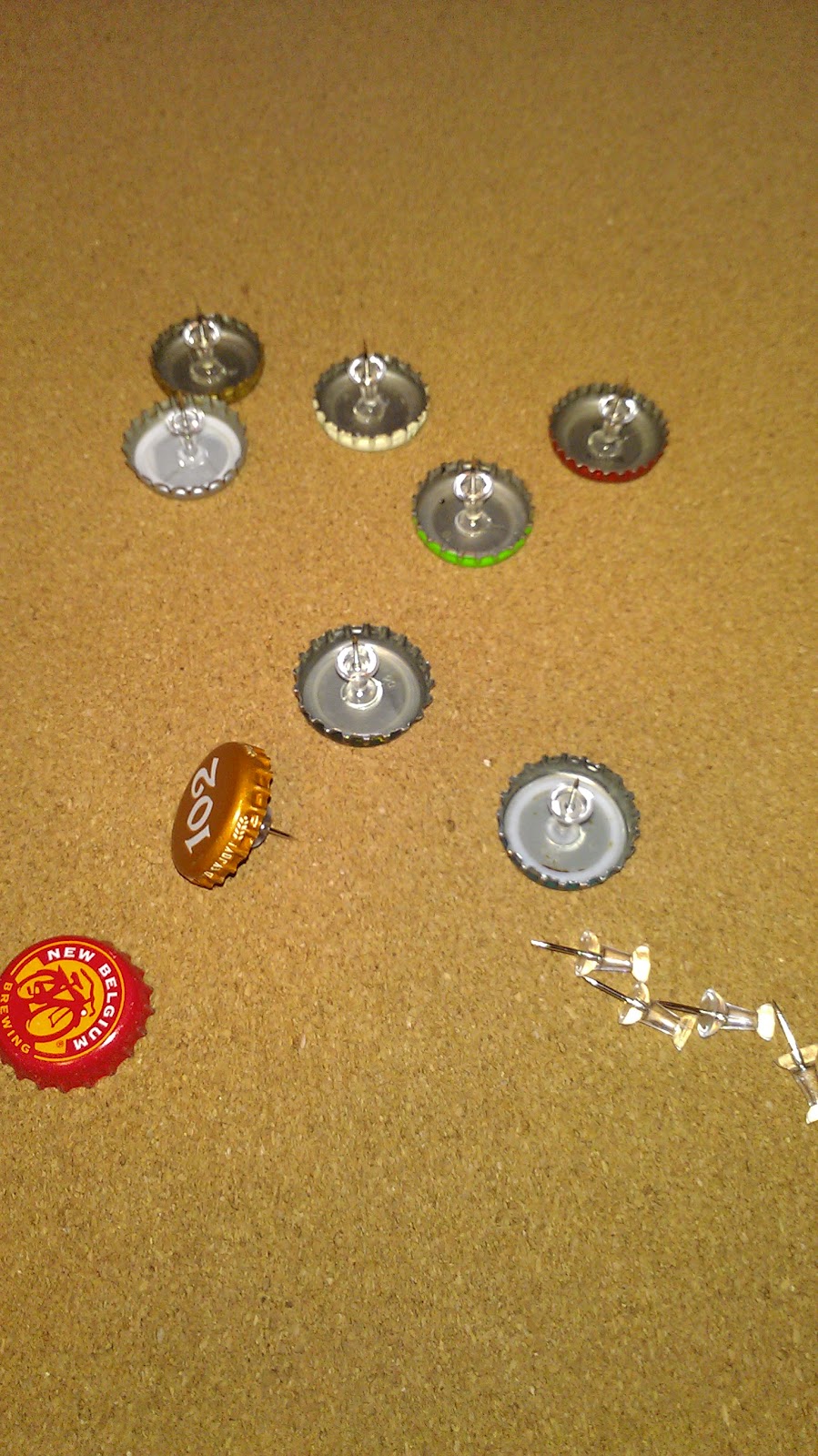 Apples to Applique: Bottle Cap Push Pins