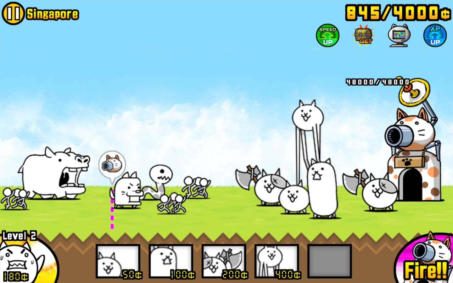 Droidsloco: [ รีวิวเกม ] The Battle Cats สงครามแมวเหมียวถล่มโลก