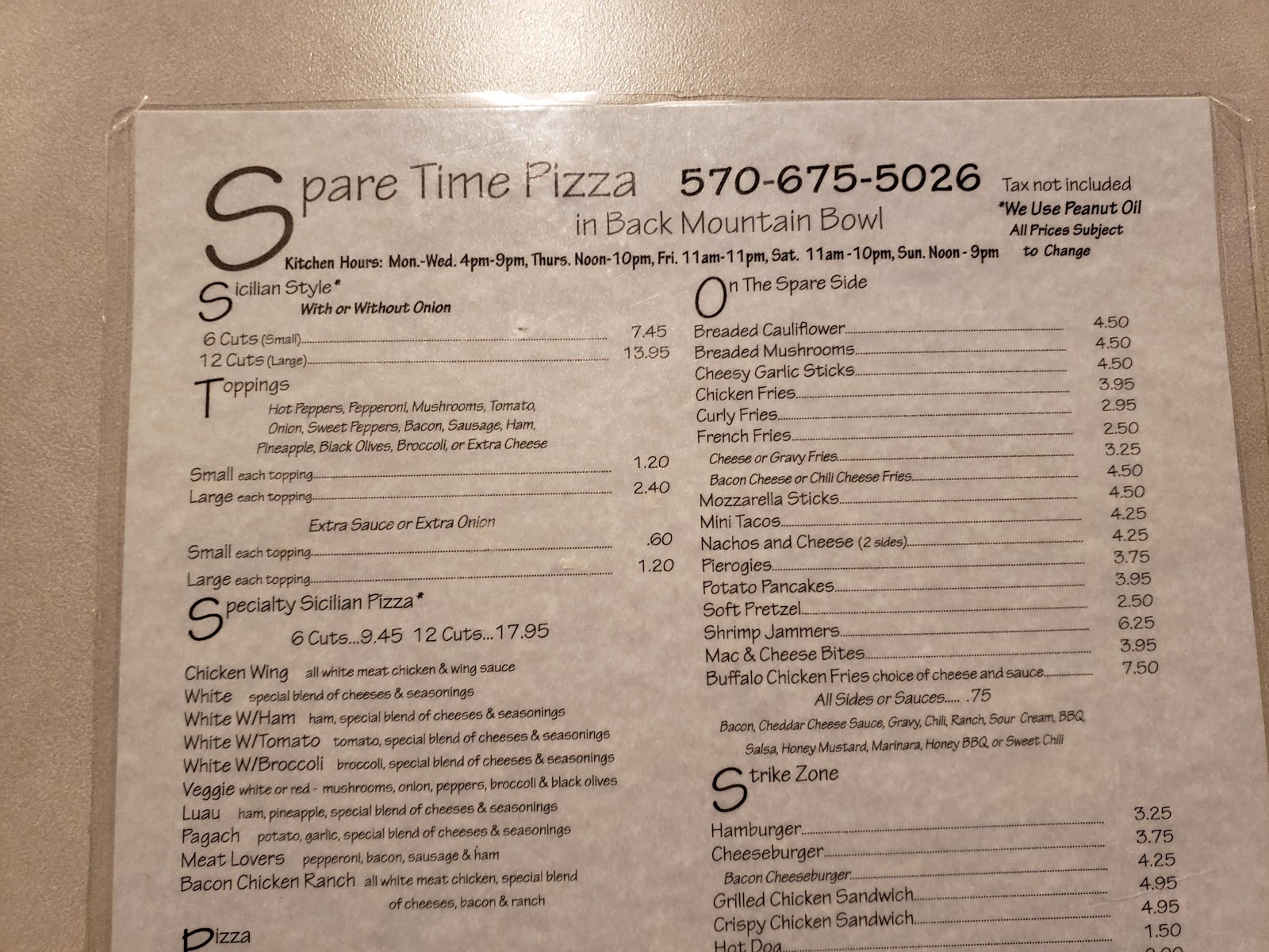 Spare Time Pizza - Dallas | NEPA Pizza Review