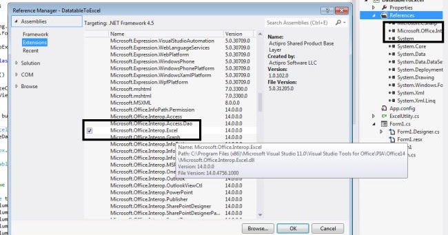 Exporting Datatable To Excel In C Using Interop