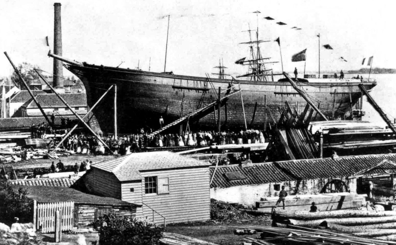 Tour Scotland: Old Photograph McLeod and Sons Shipyard Alloa Scotland