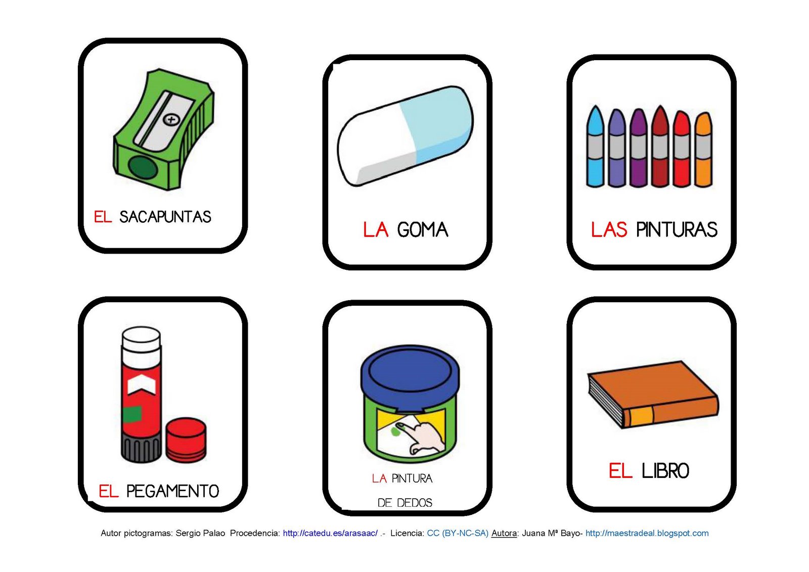 Un niño especial, pero feliz.: Vocabulario del colegio
