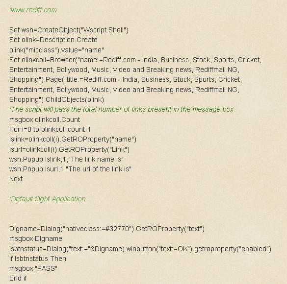 Explain The Keyword Create Object With An Example In Qtp Quick Test Professional Education