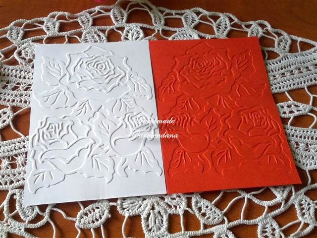 Felicitari handmade (realizate manual): Carton embosat